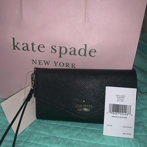 kate spade | Accessories | Kate Spade Cameron Phone Wallet Holder Black ...